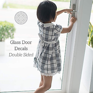 Glass Door Stickers Decals – 2 Per Pack - Printed on Both Sides - Windows, Doors, Patio, Sliding, & Shower, Removable and Repositionable. Dogs, Cats, Pets, Kids, Guests, Elderly, Bird Alert