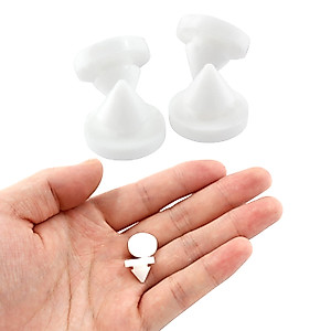 HARSKIYER 60pcs 1/2'' Rubber Door Silencer, White Metal Door Silencer Hinge Outlet Door Silencer Metal Door Stop Silencers for Metal Door Metal Frame