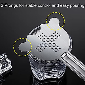 WUWEOT 6 Pack Cocktail Strainer, Stainless Steel Bar Strainer, Bar Tool Drink Strainer with 100 Wire Spring for Professional Bartenders and Mixologists