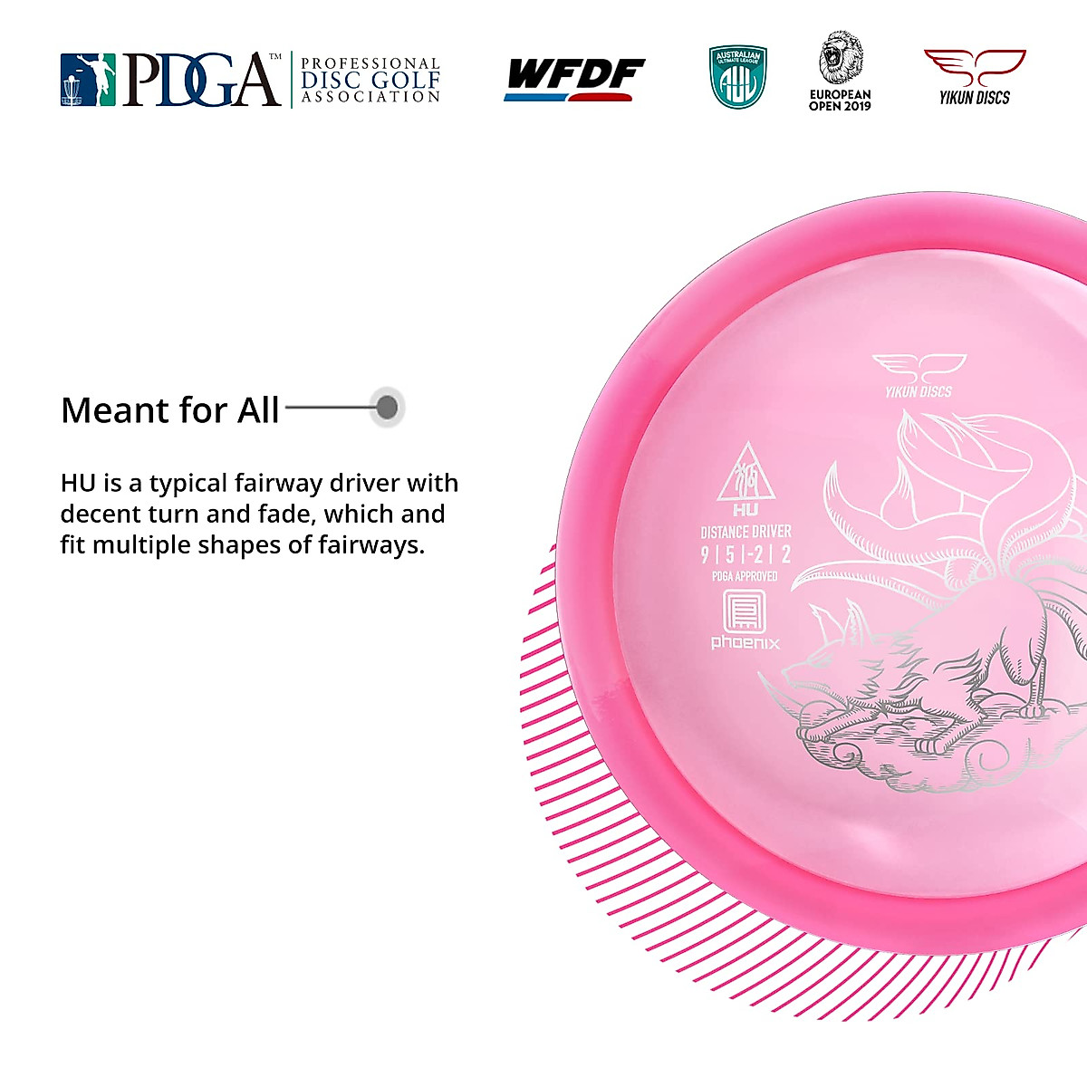 Yikun Disc Golf Driver|Professional PDGA Approved Discs Golf|Phoenix Line Distance Driver|170-175g | Fairway Golf Disc Perfect for Outdoor Games and Competition[Dics Shade Color May Vary]