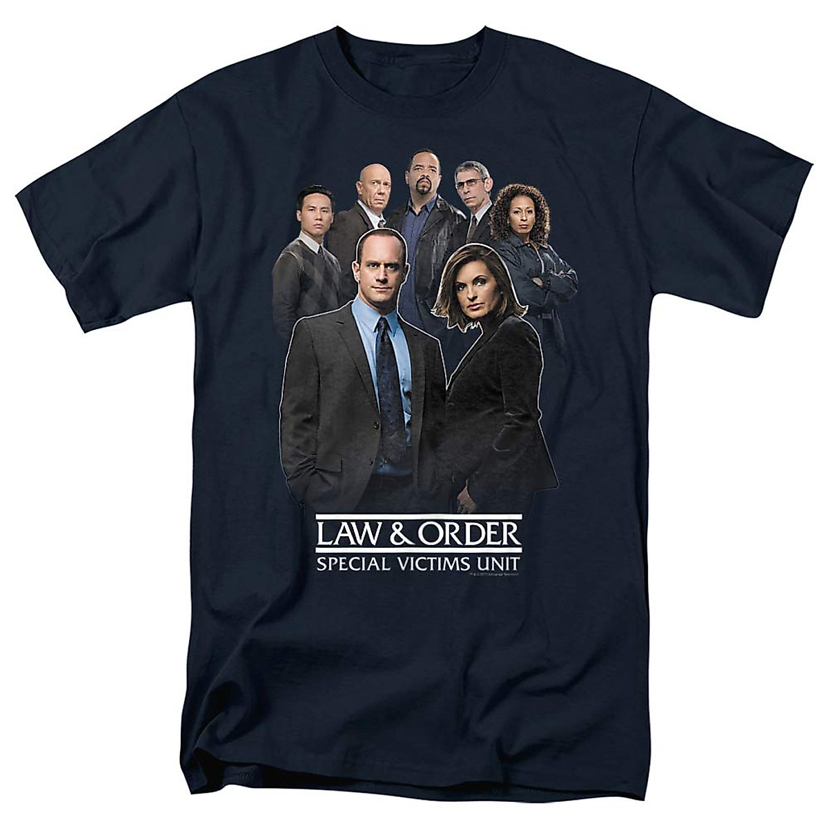 Law & Order: SVU Team Unisex Adult T-Shirt, Navy, Medium