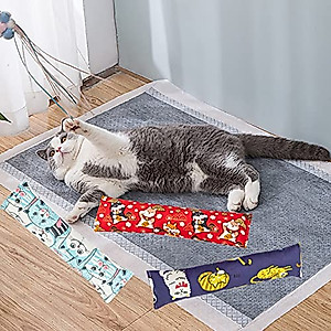 3 Pack Catnip Toys, Natural Interactive Catnip Cat Kicker, Bite Resistant Chew Toy, Crinkle Kicker, Accessories for Indoor Cat for Cat Lovers Dental Health Chew Toy