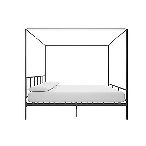 Novogratz Marion Canopy Bed, Drak Gray, Queen