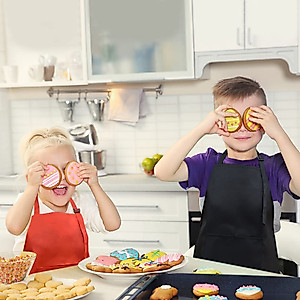 SINLAND Kids Apron with Pocket 2 Pack Adjustable Children Chef Apron for Cooking Baking Painting (M: 6-12 Years)…