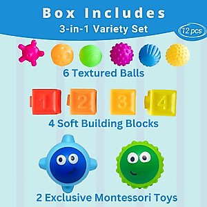Montessori Toys for Baby, Bath Toys for Toddler, Baby Ball Toy, Teething Toys, Soft Blocks for Baby, Sensory Toys, Autism Sensory Toys, Learning Resources Toys, Number Toys, Animals, Shapes