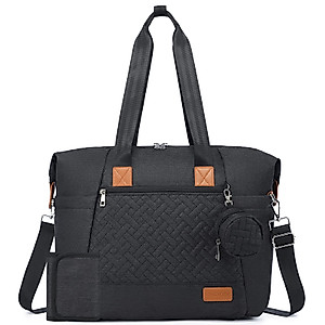 LOVEVOOK Diaper Bag Tote, Large Baby Tote Bag, Travel Diaper Tote for Mom and Dad with Changing Pad and First Aid Bag, Dark Gray