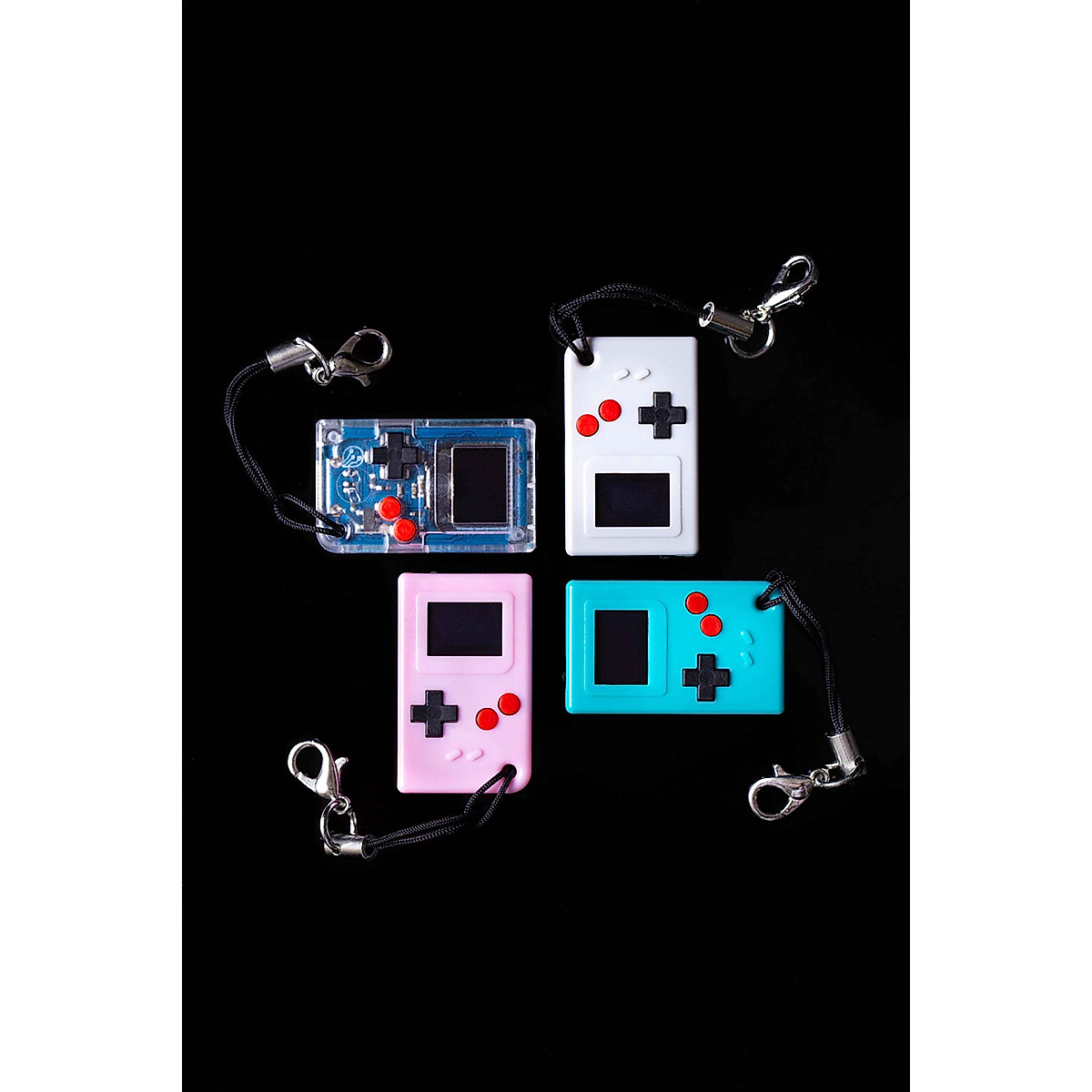 TinyCircuits Thumby (4 Pack Plus 2 Link Cables), Tiny Game Console, Playable Programmable Keychain: Electronic Miniature, STEM Learning Tool