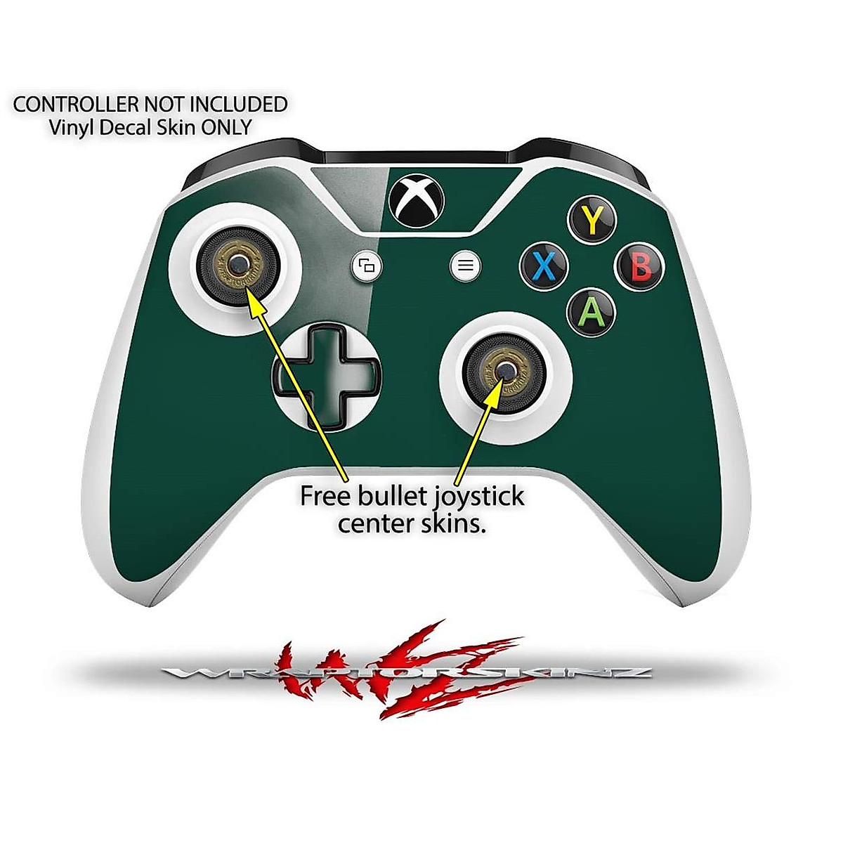 WraptorSkinz Decal Vinyl Skin Wrap Compatible with Xbox One S Console and Controllers - Solids Collection Hunter Green