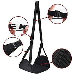 Airplane Footrest with Memory Foam Portable Travel Plane Leg Rest Foot Hammock Adjustable Height Travel Accessories Trian Home Office Relax Your Feet