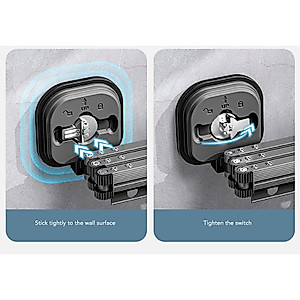 Yctze Wall Mounted Clothes Drying Rack, Retractable Laundry Drying Rack Space Saving Laundry Hanger Dryer Rack with Suction Cup for Bedroom Balcony Bathroom, Gray (Tri Fold