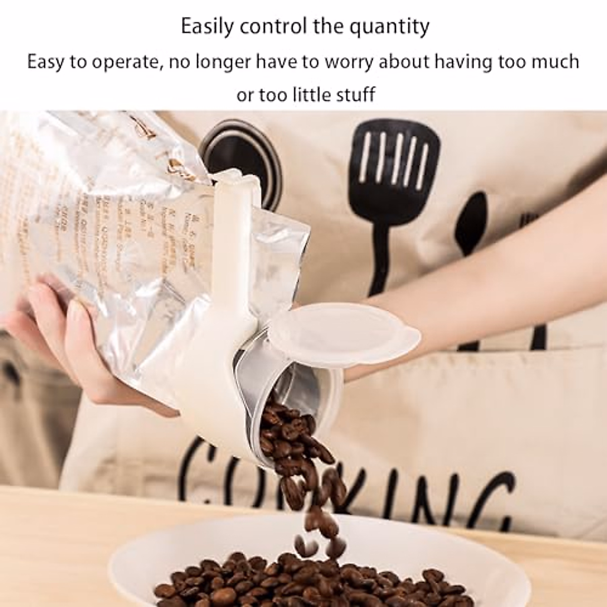 swmkwp Seal and Pour Bag Clip, Bag Clips with Pour Spout, Food Bag Clips with Pour Spouts, Reusable for Snack, Oats, Small Food, Liquid, Flour Food(B)