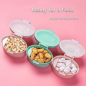 Happiddler Baby Milk Powder Formula Dispenser, Portable Travel Storage Container - for Toddler Candy Fruit Snack Cups (Small, 2. Green)