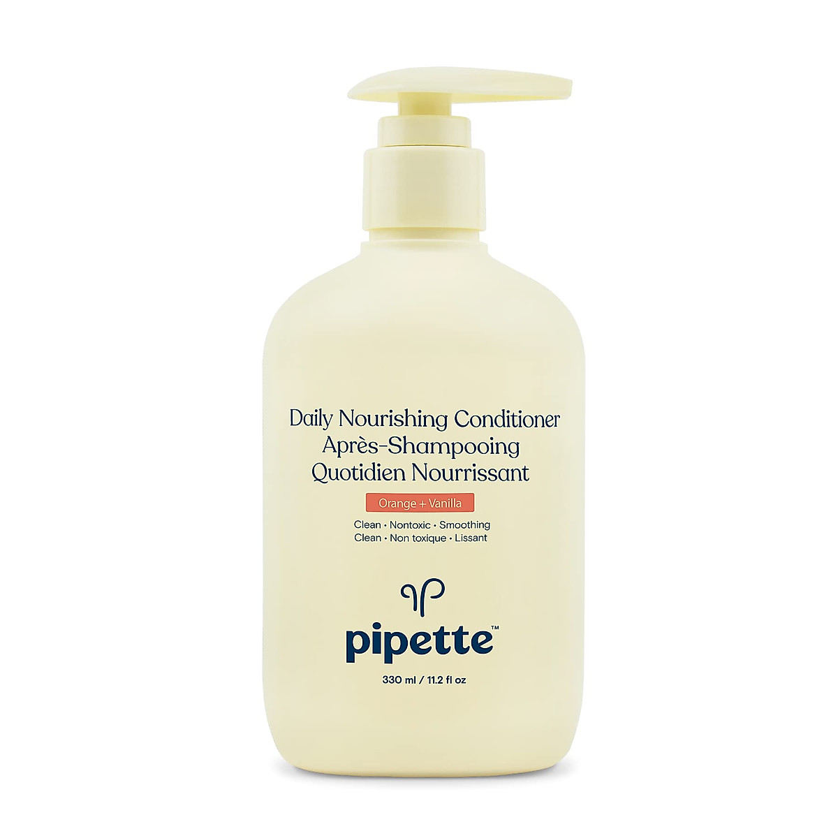 Pipette Daily Nourishing Conditioner -Tear Free Conditioner for Kids, Adds Moisture, 100% Plant-Derived Squalane and Quinoa, Orange + Vanilla Aroma, 11.2 fl oz