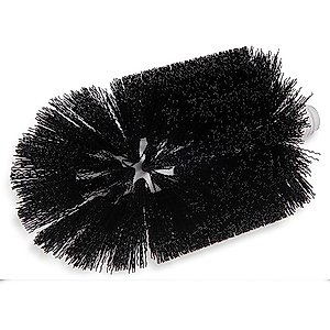 SPARTA Flo-Pac Floor Drain Brush Head Only, 4 Inch Diameter for Cleaning, Kitchen, Bathroom, And Janitorial Use, Plastic, 5.5 Inches, Black, (Case of 6)