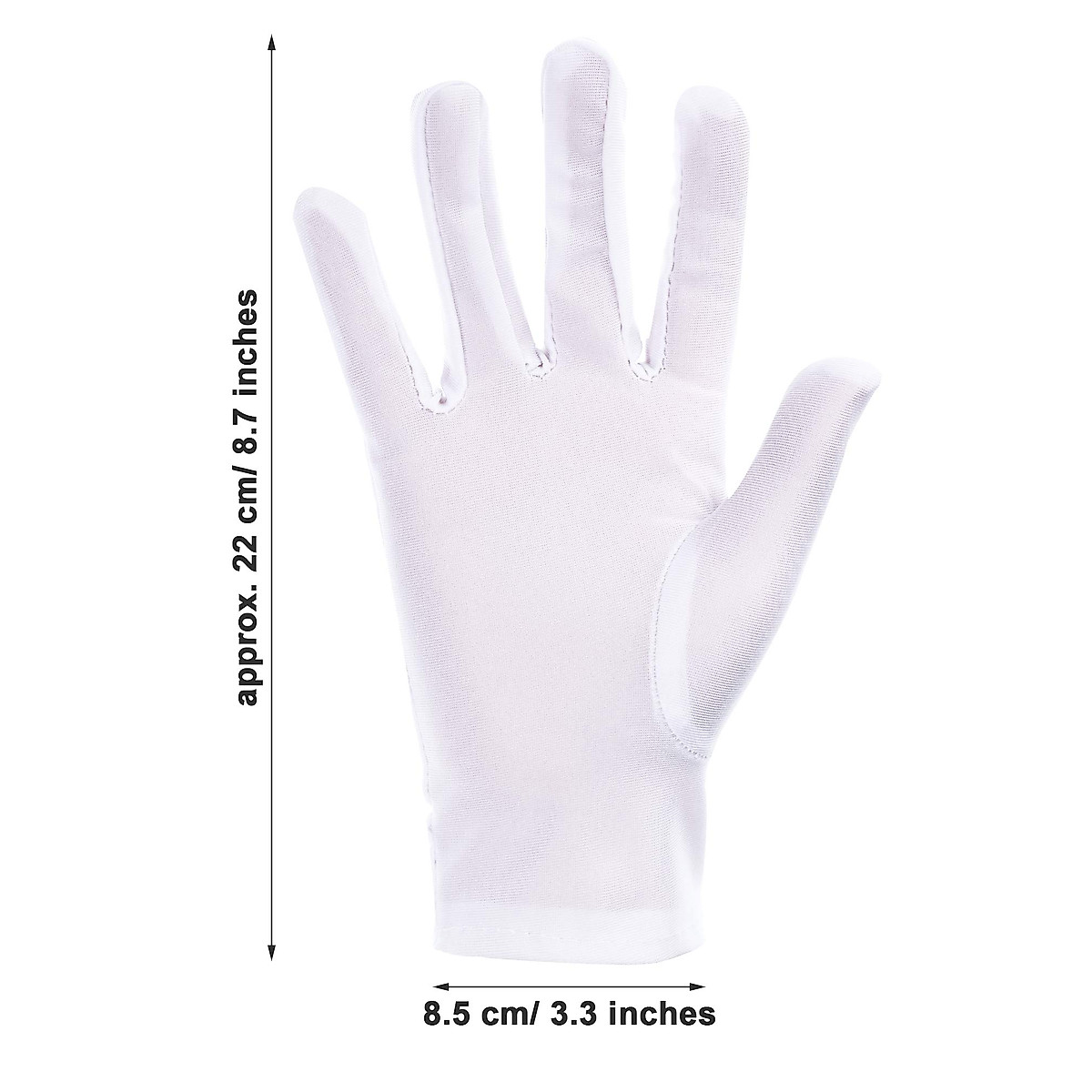 Sumind 3 Pairs Wrist Length Gloves Women Short Satin Gloves Opera Short Gloves for 1920s Wedding Party (Black 2, White 2, Red 2)