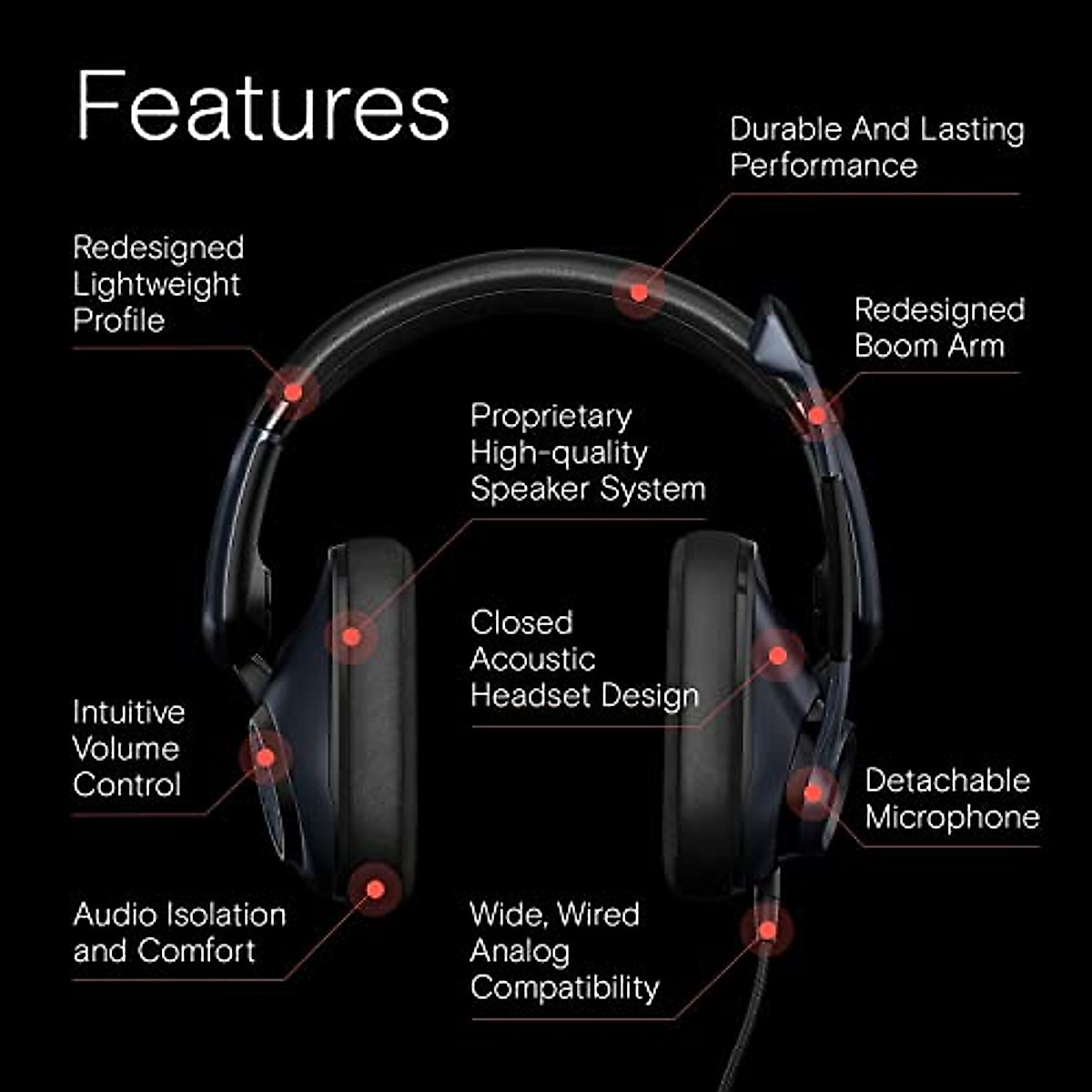 EPOS H6Pro - Closed Acoustic Gaming Headset with Mic - Over-Ear Headset – Lightweight - Lift-to-Mute - Xbox Headset - PS4 Headset - PS5 Headset - PC/Windows Headset - Gaming Accessories (Black)