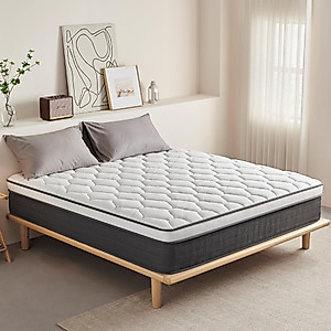 Hekkeyla 14 Inch Queen Mattress, Medium Firm Supportive Mattress in a Box, Gel Memory Foam Hybrid Mattress, Quality Comfort & Adaptive Support Breathable Cooling Queen Mattress