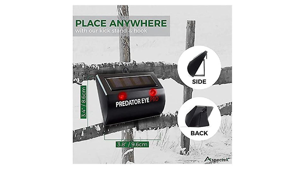 Predator Eye PRO: Solar Animal Deterrent | 4600sq ft | 2-Pack