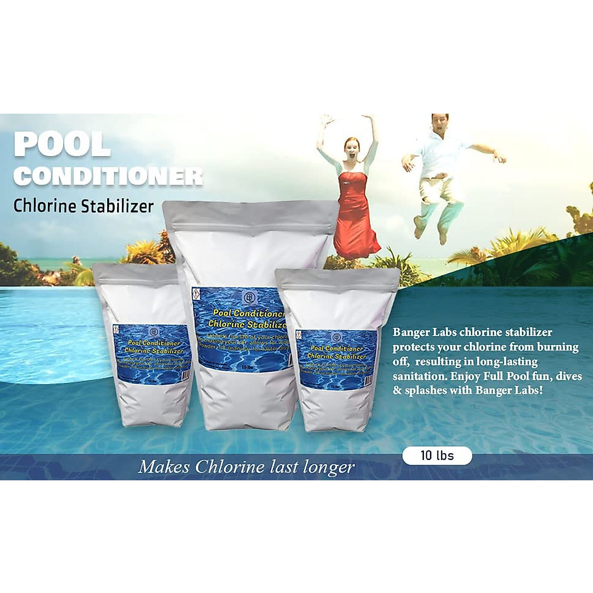 Pool Conditioner Chlorine Stabilizer 10lb Bag