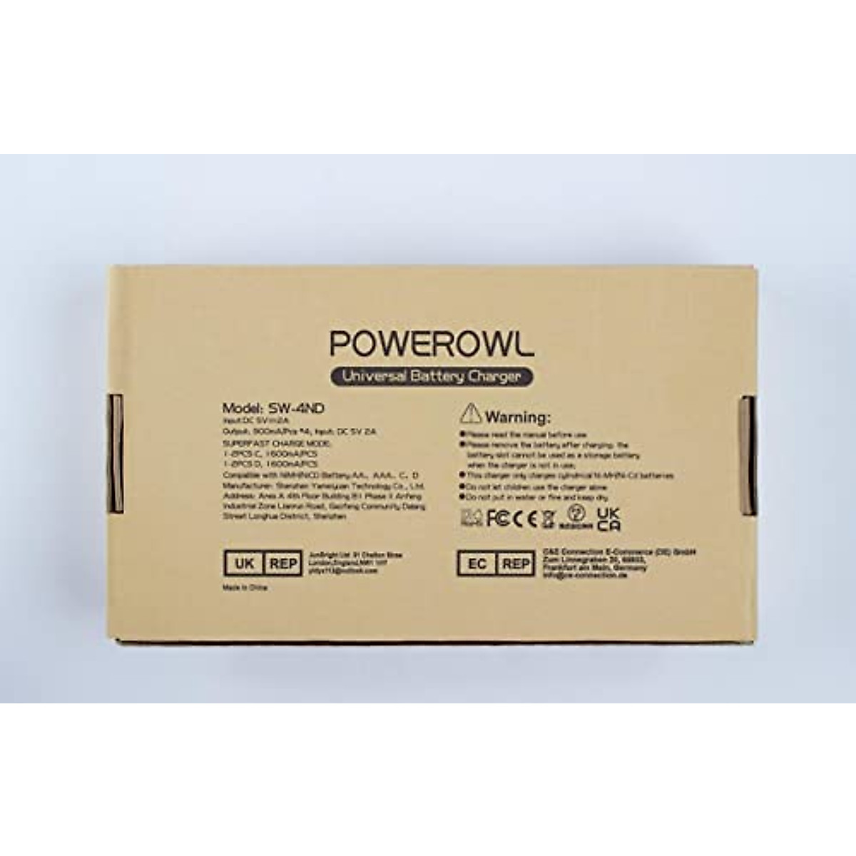 POWEROWL 4-Pack Rechargeable AA Batteries with Charger, 2800mAh High Capacity Low Self Discharger NiMH Double A Battery for Xbox Controller Battery Pack