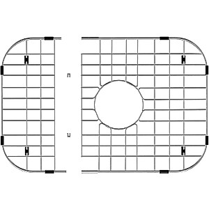 SANNO Kitchen Sink Grate Sink Protector for Kitchen Sink, Stainless Steel Grid Sink Protector Kitchen Sink Rack Bottom of Kitchen Sink,Center Drain,18"L X 13.4"W