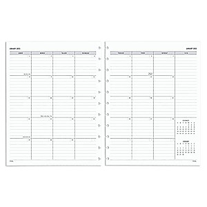 TUL® Discbound Monthly Planner Refill with 12 Tab Dividers, Letter Size, Gray, January to December 2023