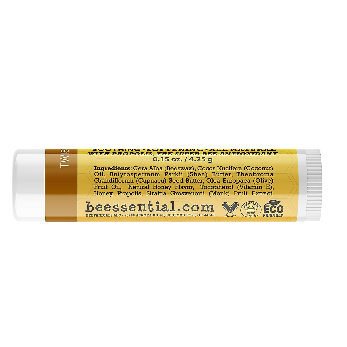 Beessential Natural Bulk Lip Balm, Honey, 18 Pack | For Men, Women, and Children. Great for Gifts, Showers, & More
