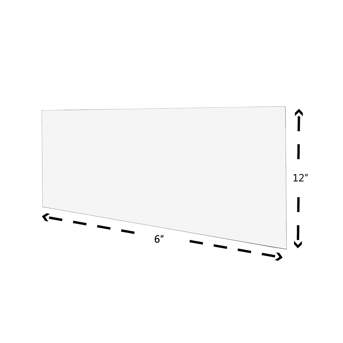 Sibe-R-Plastics Supply 0.236" (1/4") 6mm Thick Clear Acrylic Plexiglass Sheet [Pick Your Size] (6" x 12")
