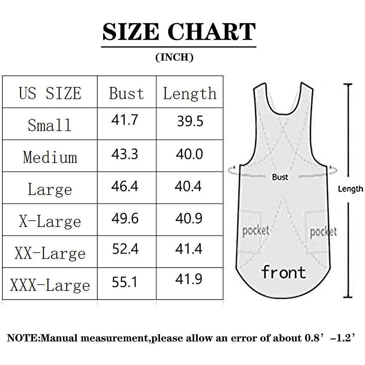 Women's Cross Back Pinafore Apron with Large Pockets Home Kitchen, Restaurant, Coffee house,Cooking Gardening Works