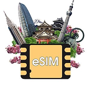 Japan eSIM, 15GB for 30 Days Japan Travel SIM Card, Japanese Data Only Sim Card, No Physical Card, Activation Required (15GB for 30Days)