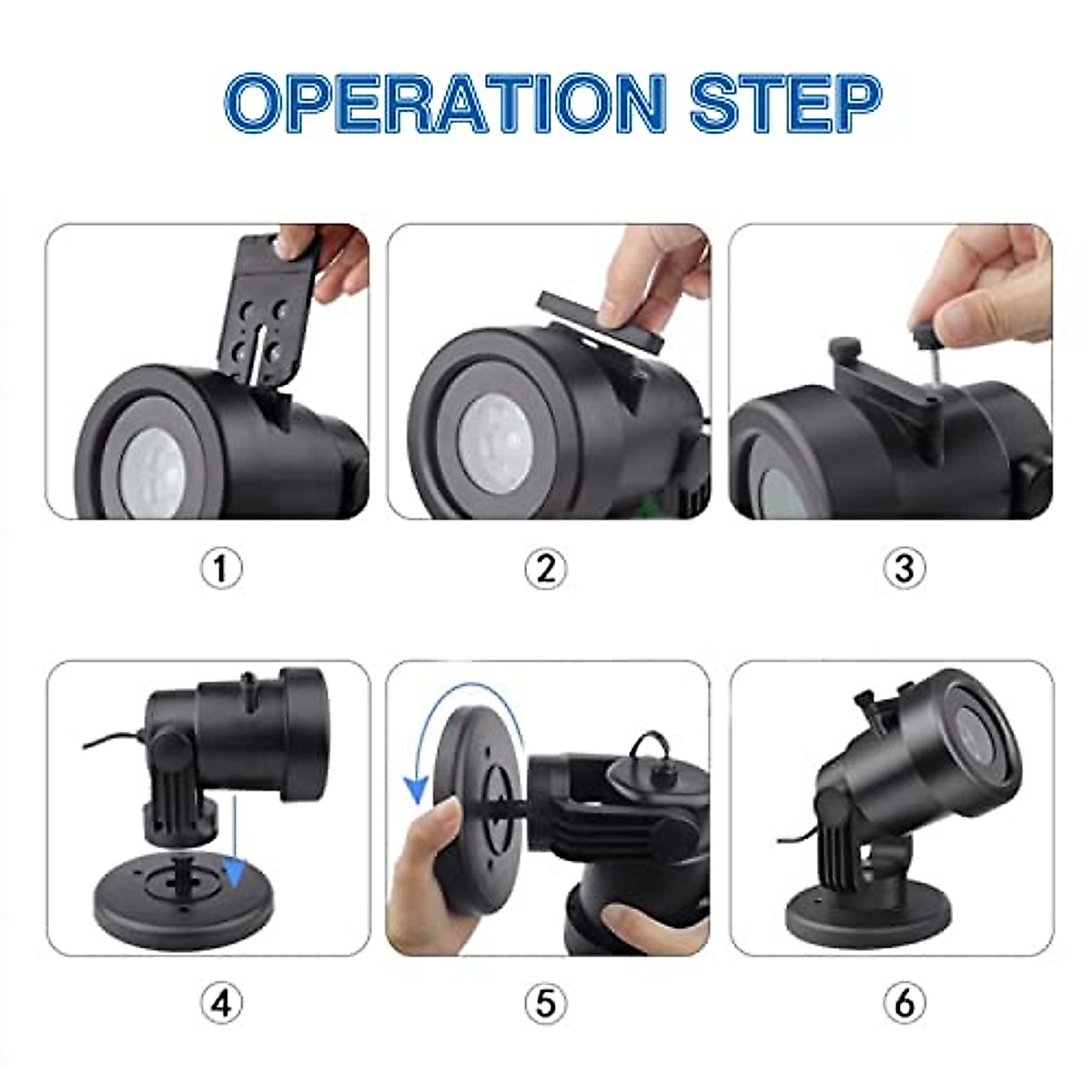 Christmas Halloween Light Projector with 16 Themes, LANGTU Outdoor Indoor Snowflake Rotating Projector Lamp, Waterproof Landscape Decorative Lighting for Garden Party New Year Xmas