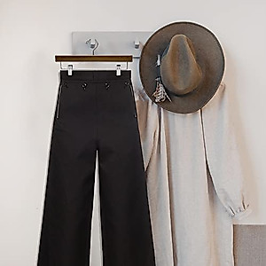 Nature Smile Wooden Pants Skirt Trousers Hangers with Clips (10Pcs Retro)