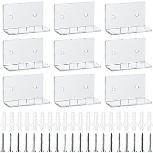 10 Packs Clear Floating Shelves Comic Book Display Case Comic Storage Shelf Wall Mount Heavy Duty Comics Books Case Frame Holder for Kids Room Living Room Office Bedroom Bathroom Kitchen