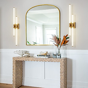 NADOSA Bathroom Light Fixture Over Mirror 32 Inch, LED Dimmable Vanity Light 4000K Gold Modern Wall Sconce Led Vanity Lighting for Restroom