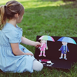 My Felt Story Dress Me Up 56 Pcs - Weather | Felt 8” Doll Figures for Kids | Multicultural Skin Tone Diversity | Fun Classroom Learning Activities