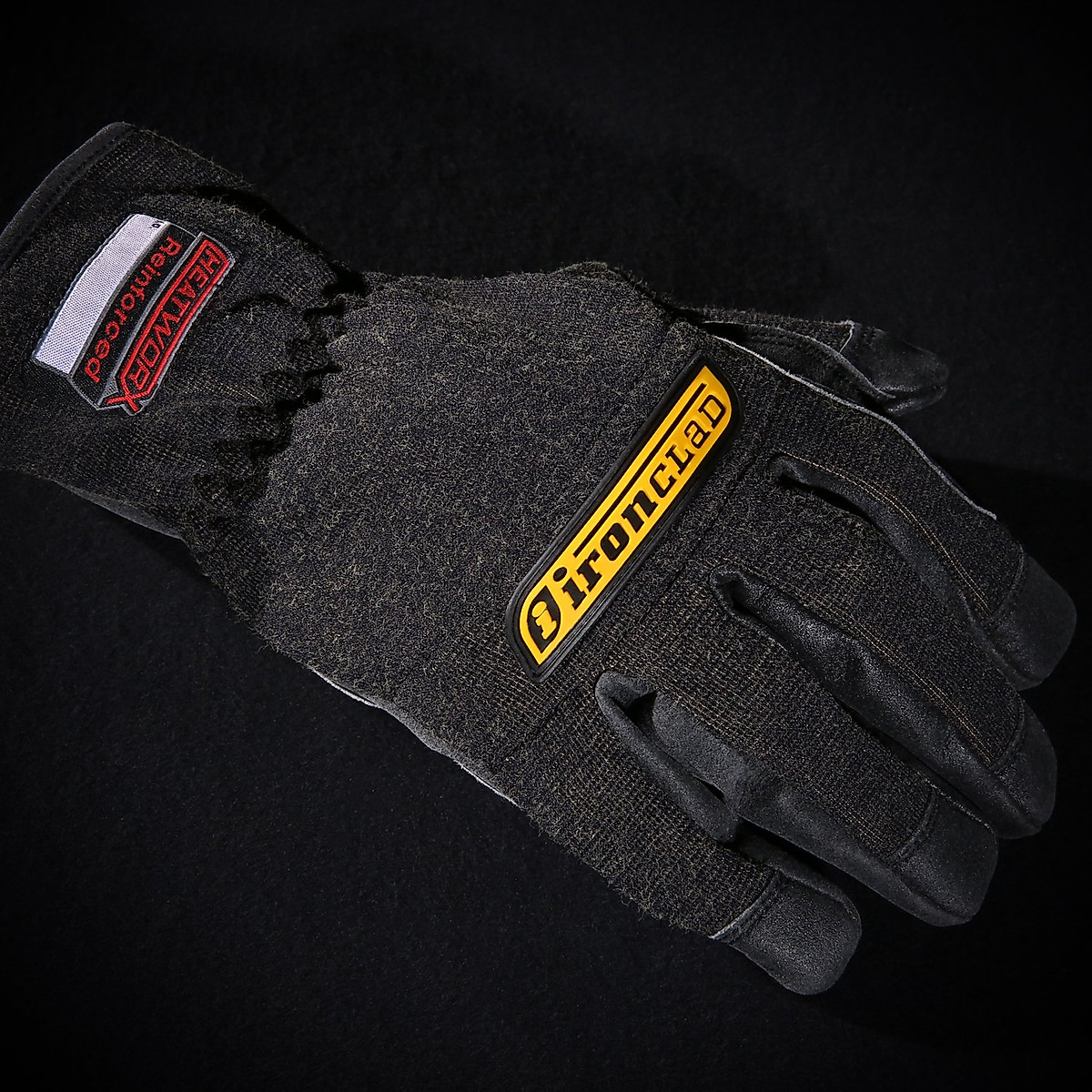 Ironclad HEATWORX REINFORCED; Heat and Cut Resistant Gloves, Palm Heat Protection Rated up to 450°F, (1 Pair), Black