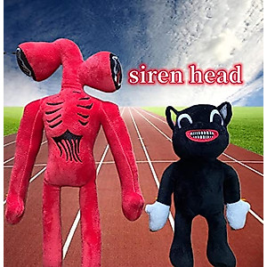 POPRORE Siren Head Plush Toys Cartoon Dog Cartoon Cat Plush Toys for Boys and Girls Home Party Gift Birthday Gift (Red)