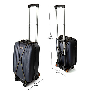 Venmark Folding Luggage Cart with Wheels – Foldable, Compact, Lightweight - Portable Hand Truck and Collapsible Dolly - Fold Up Trolley Carrier for Travel, Moving, Office – Complete with Canvas Bag