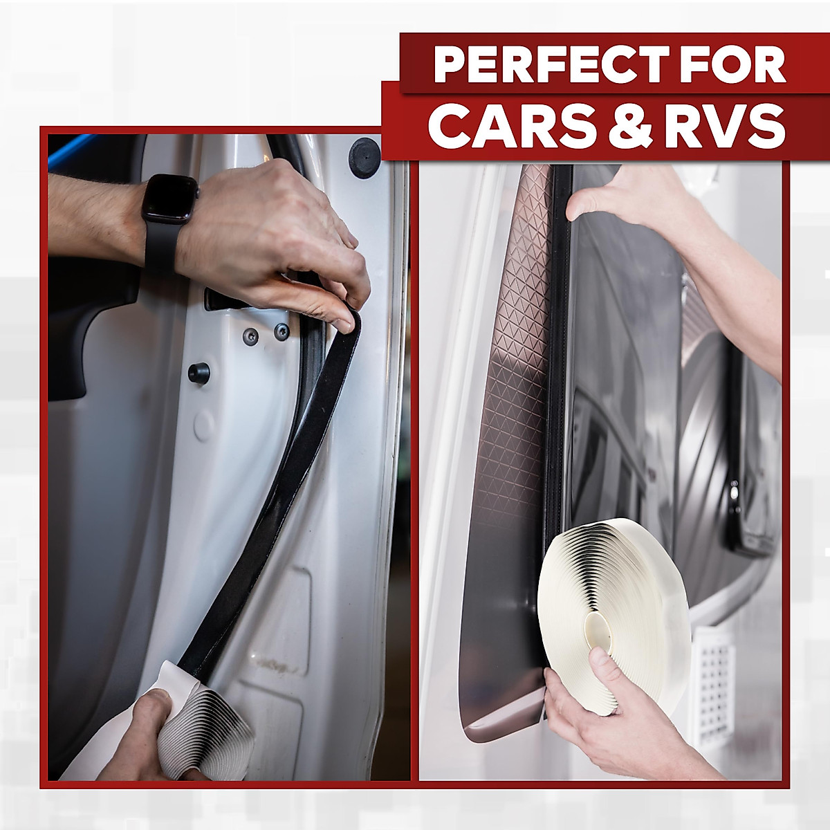 Butyl Sealing Tape, Black, 1/8-In x 3/4-In x 30-Foot Plumbers Putty Tape, RV Sealant Tape, Butyl Rubber for Boat Sealing, EDPM Butyl Tape RV - XFasten