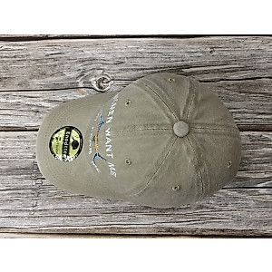 Enodtter Women Want Me Fish Fear Me Hat Embroidered, Khaki Embroidery Baseball Caps for Men, Adjustable Snapback Trucker Hat Outdoor Dad Hats