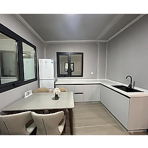 Tiny House Modern Prefab Modular Luxury Modern prefab Villa Mobile Vacation Tiny Steel Home -20 Feet prefabricated Tiny House with Balcony Kitchen Bathroom Bedroom Mobile Home eco Friendly House