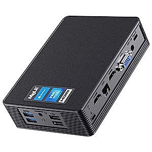 MeLE Fanless Mini PC QuieterHD3 N5105 Windows 11 Pro, 16GB RAM 512GB Mini Computer, WiFi6 BT5.2 Gigabit Ethernet, Support 4K UHD Triple Display, M.2 NVMe SSD, 2.5'' SATA HDD/SSD, Business Home PC