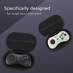 AKNES Hard Shell Controller Travel Case - Fits 8BitDo SN30 Pro, Zero 2, M30 and NEOGEO Controllers, Gulikit NS19 Series Controller, Portable & Protective Carrying Case
