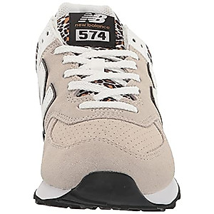 New Balance Women's 574 V2 Animal Print Sneaker, Grey/Black, 12