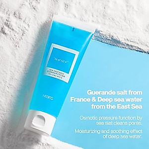 NEER°G Sea Salt Deep Cleansing Foam 4 Fl Oz (120ml) Guérande Sea Salt pH5.5 Mild Facial Cleanser, Moisturizing Face Wash for Normal to Sensitive Skin