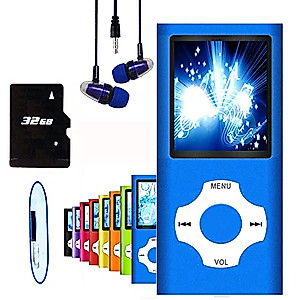 MP3 Player / MP4 Player, Hotechs MP3 Music Player with 32GB Memory SD Card Slim Classic Digital LCD 1.82'' Screen Mini USB Port with FM Radio, Voice Record