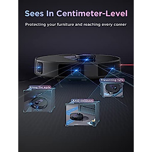 OBODE Robot Vacuum and mop Combo, 4000Pa Suction, LDS Navigation, Self Emptying and Intelligent Mop Lifting, 180mins Runtime, Compatible with WiFi/APP/Alexa, A8+