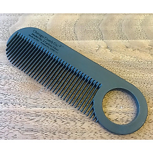 Chicago Comb Model 2 Carbon Fiber, Made in USA, Anti-static, 4 inches (10 cm) long, Fine-tooth, Pocket & Travel comb, for Thinner Hair, Beard & Mustache comb