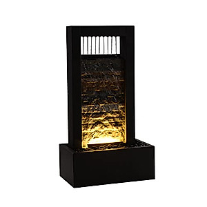 Kenroy Home 51120WG Gantry Table Fountain with Gray Finish, Rustic Style, 18.25" Height, 10" Width, 6" Depth