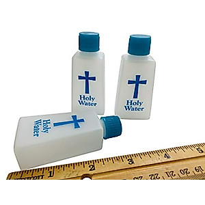 Westmon Works Holy Water Bottle Mini Plastic Vessel Pack Empty Container for Travel, Set of 3